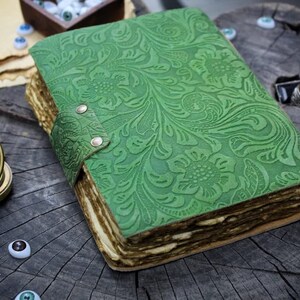 New Beautiful Green Leather Journals, Notebook or Sketchbook Vintage ...