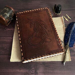 Celtic Dragon Leather Journal, Dragon Leather Notebook, Handmade ...