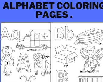 26 Printable Alphabet Coloring Pages, Coloring Book, Coloring Page ...