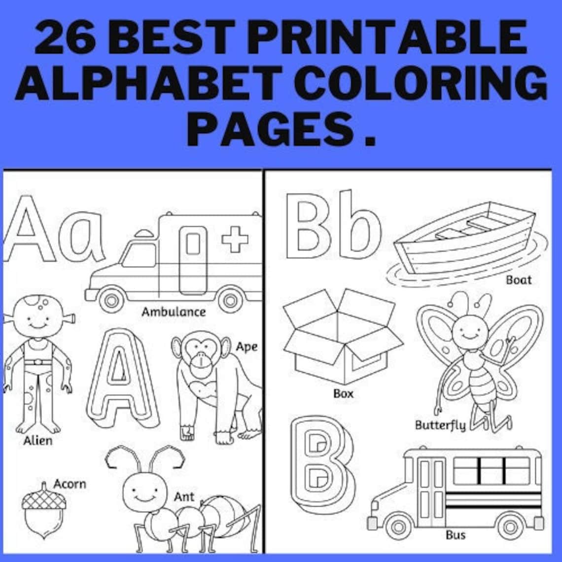 26 Printable Alphabet Coloring Pages | Coloring Book| Coloring Page ...