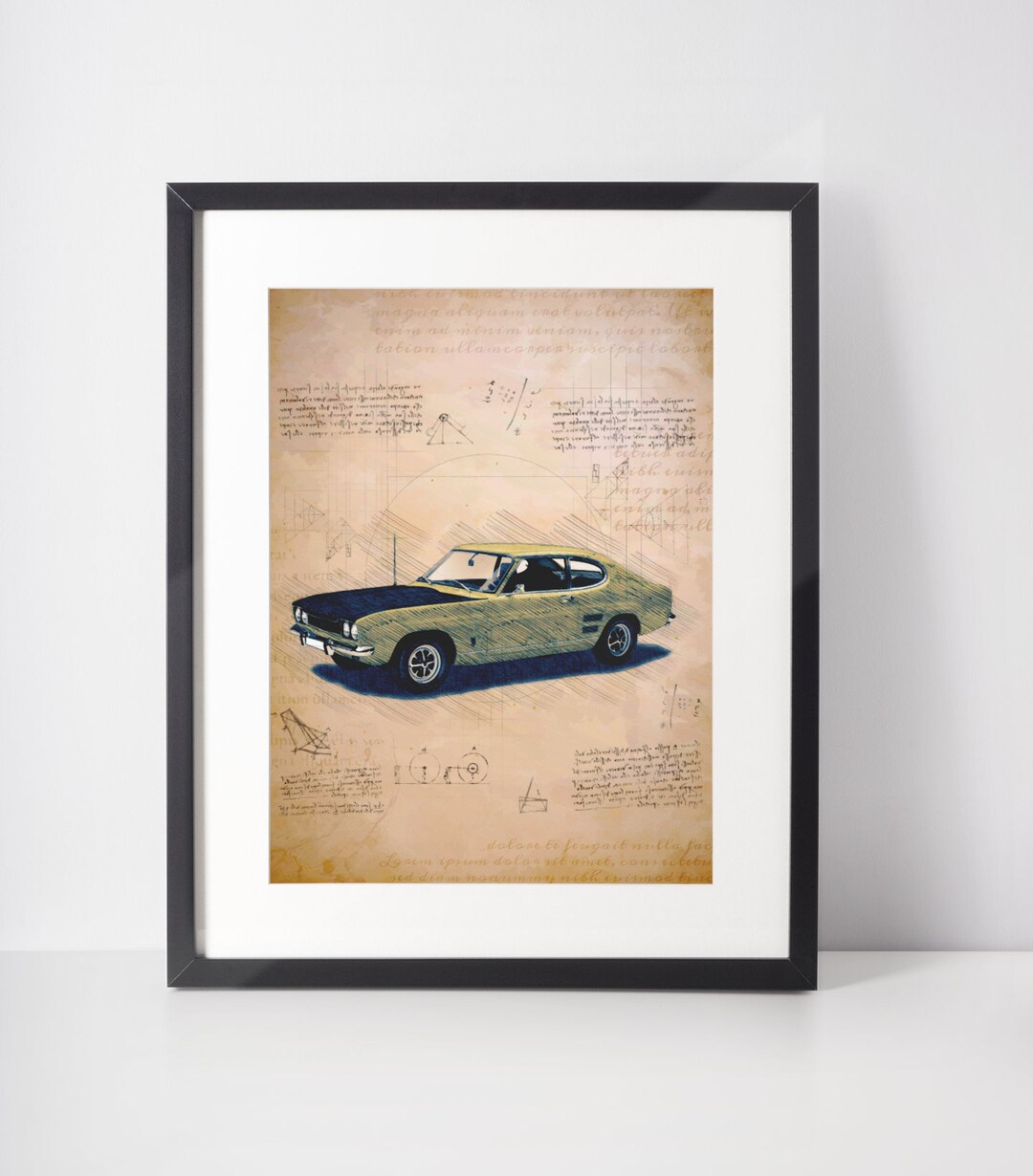 Leonardo Da Vinci Ford Capri Classic Car FORD CAPRI VINTAGE Posters ...