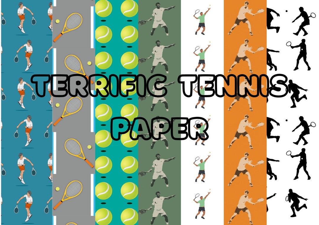 Terrific Tennis Paper Bundle - 12 Designs - Etsy