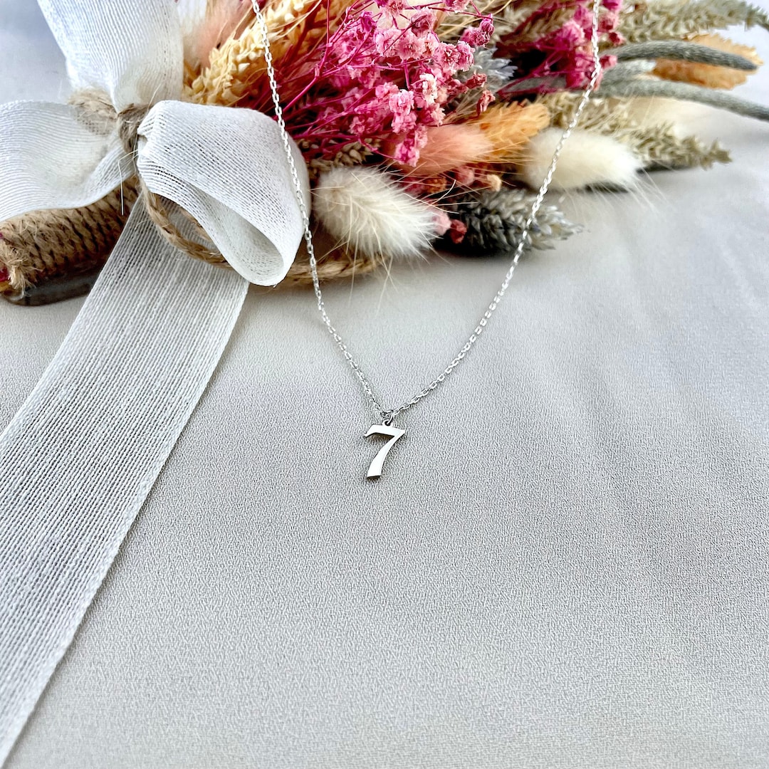Number Necklace, Personalized Lucky Number Necklace, Pesonalized Gifts ...