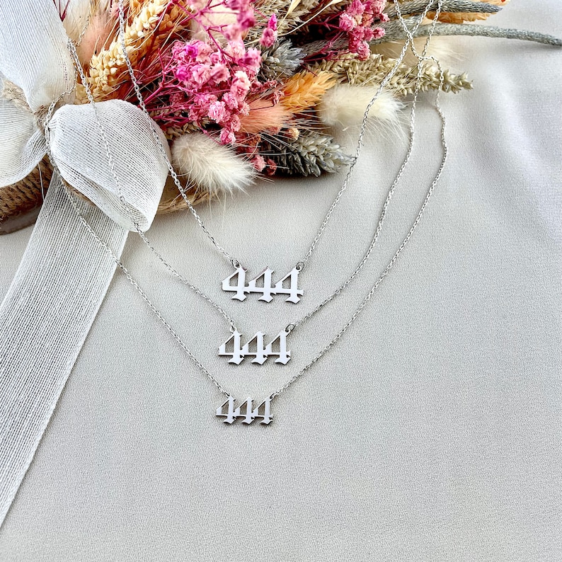 111222333444555666777888999 Angel Number Necklace - Etsy UK