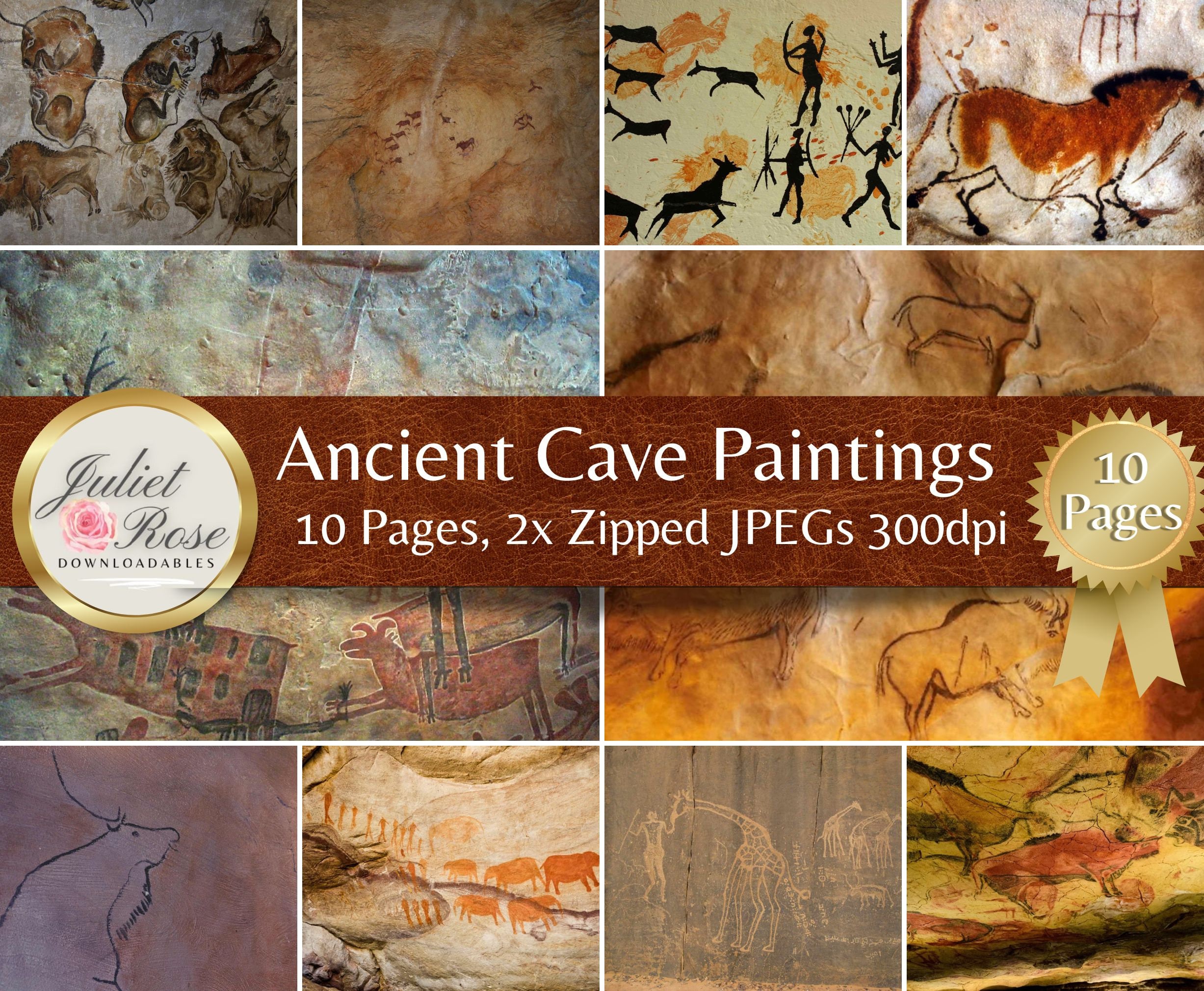 Ancient Cave Paintings Books 1 and 2 Deal. Perfect for Srapbooking ...