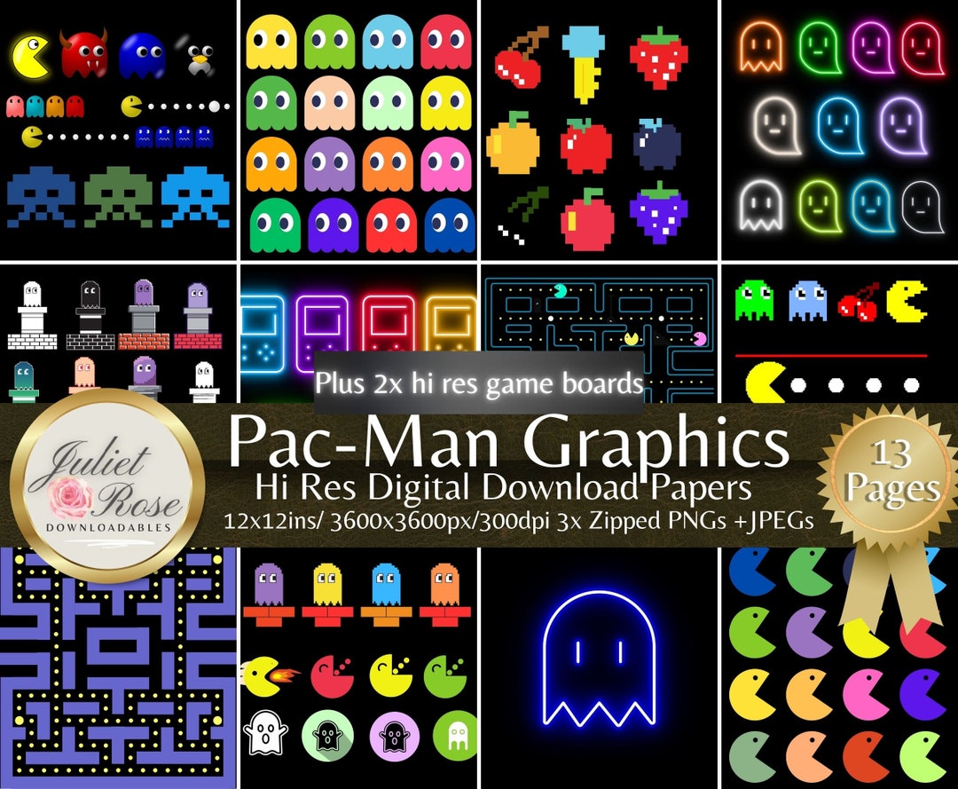 Gráficos de Pac-Man: archivos PNG JPEG para descargar para proyectos de ...