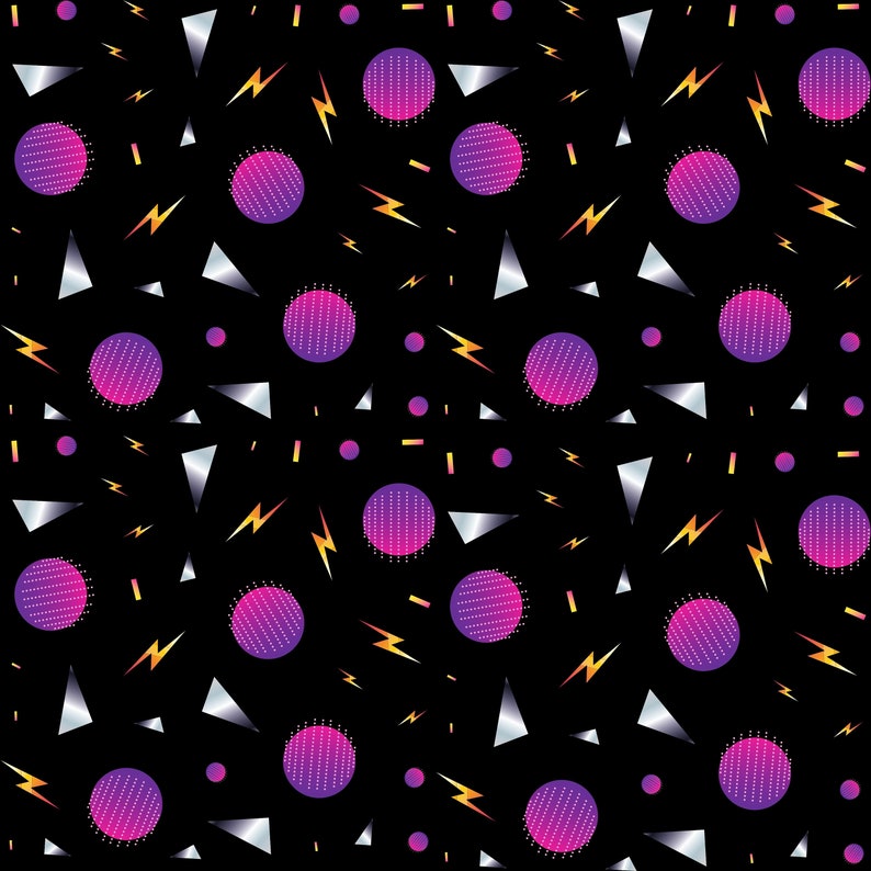 Retro Paper Vintage 80s Patterns to Download. Perfect for Scrapbooks ...