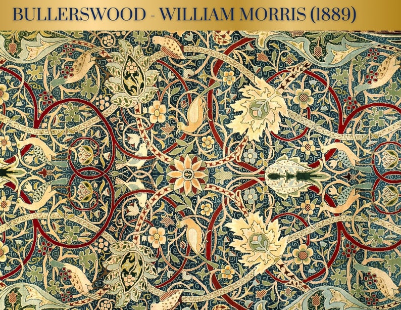 William Morris Textile Designs - Art Nouveau Digital Swatches to ...