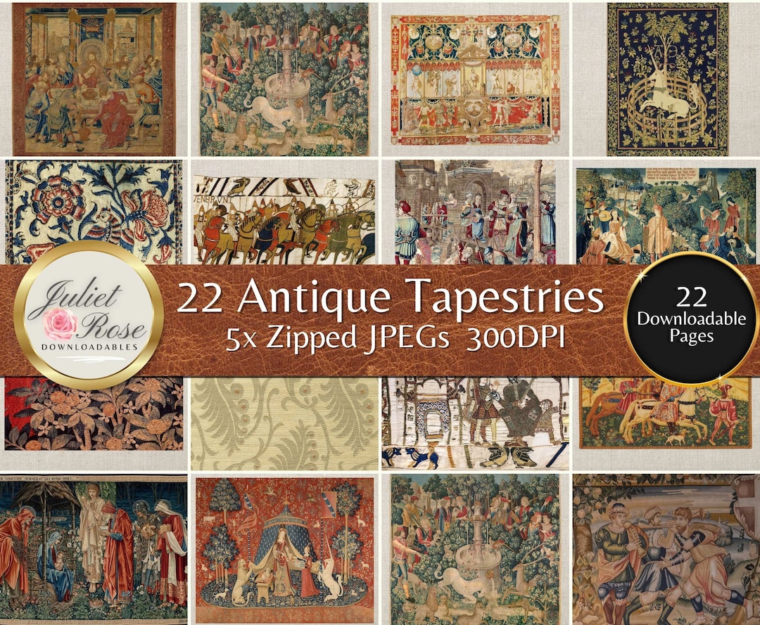 22 Antique Tapestries - Digital Downloads. Ideal for Junk Journals ...