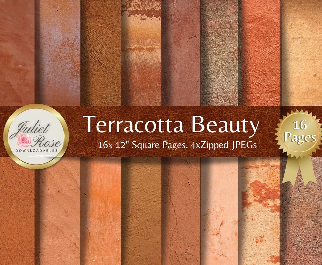 Terracotta Beauty - Digital Download Papers for All Your Papercraft and ...