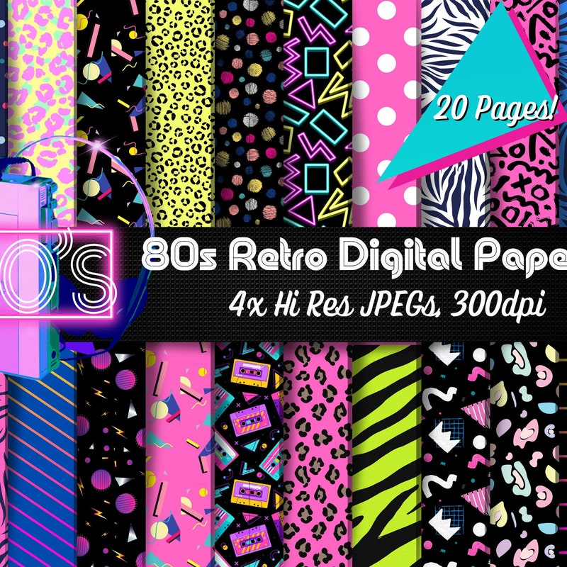 80s Wallpaper - Etsy