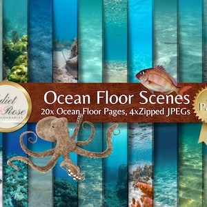 Ocean Floor Scenes 20 Pages of Digital Download Images - Ideal for ...