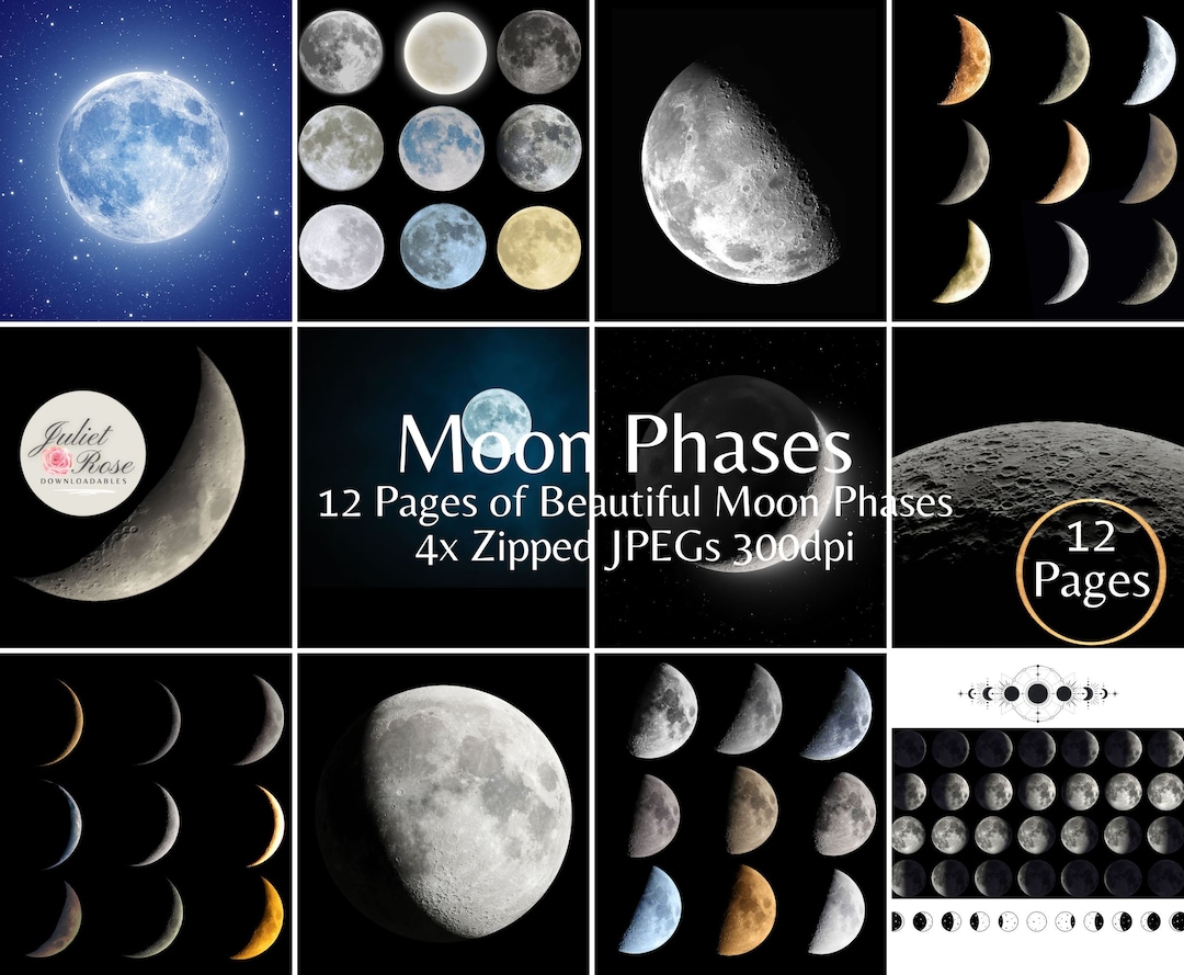 Moon Phases - 12 Pages of Stunning Moon Images Waxing and Waning ...