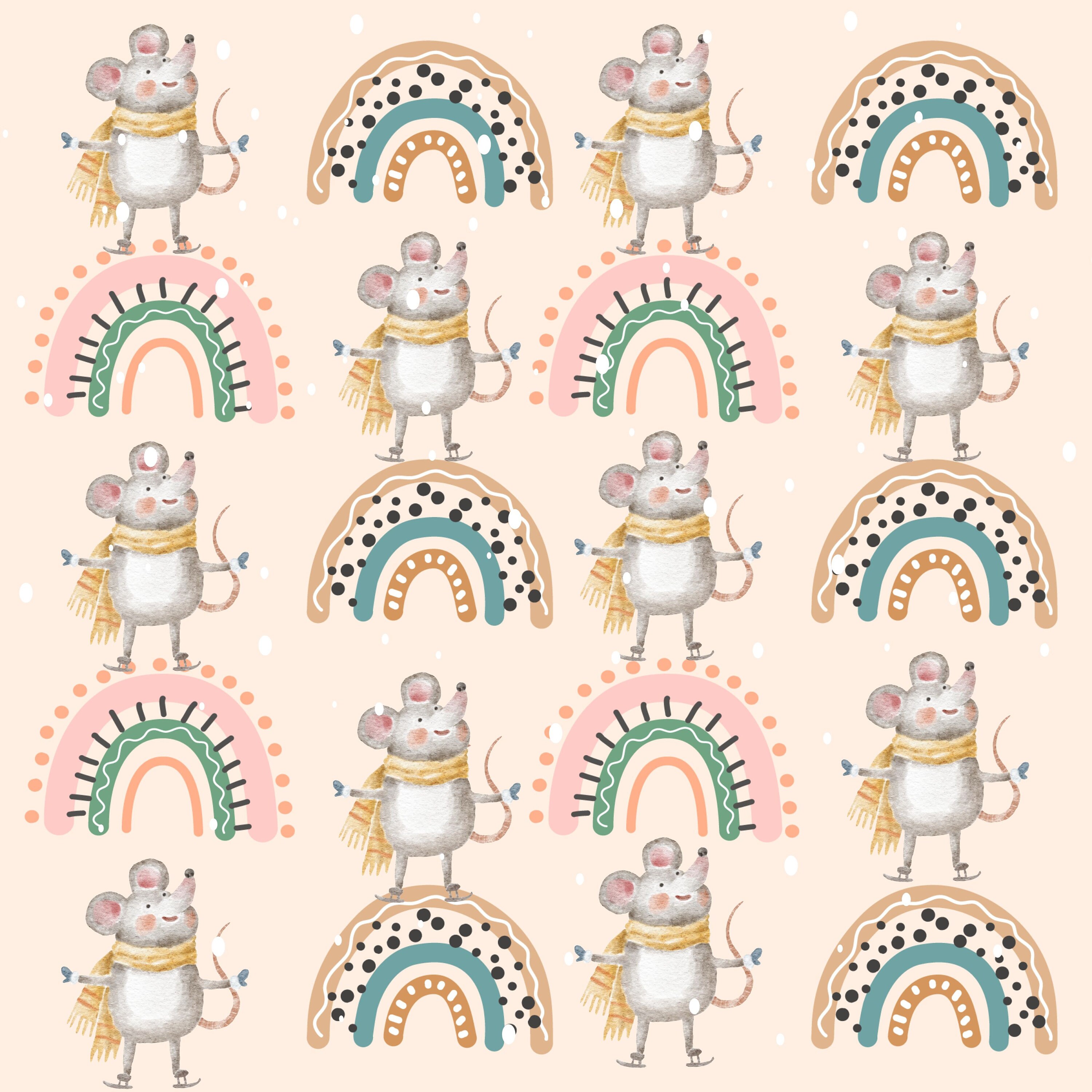 Cute Mice Patterns 20 Seamless Patterns, Digital Download Pages for ...