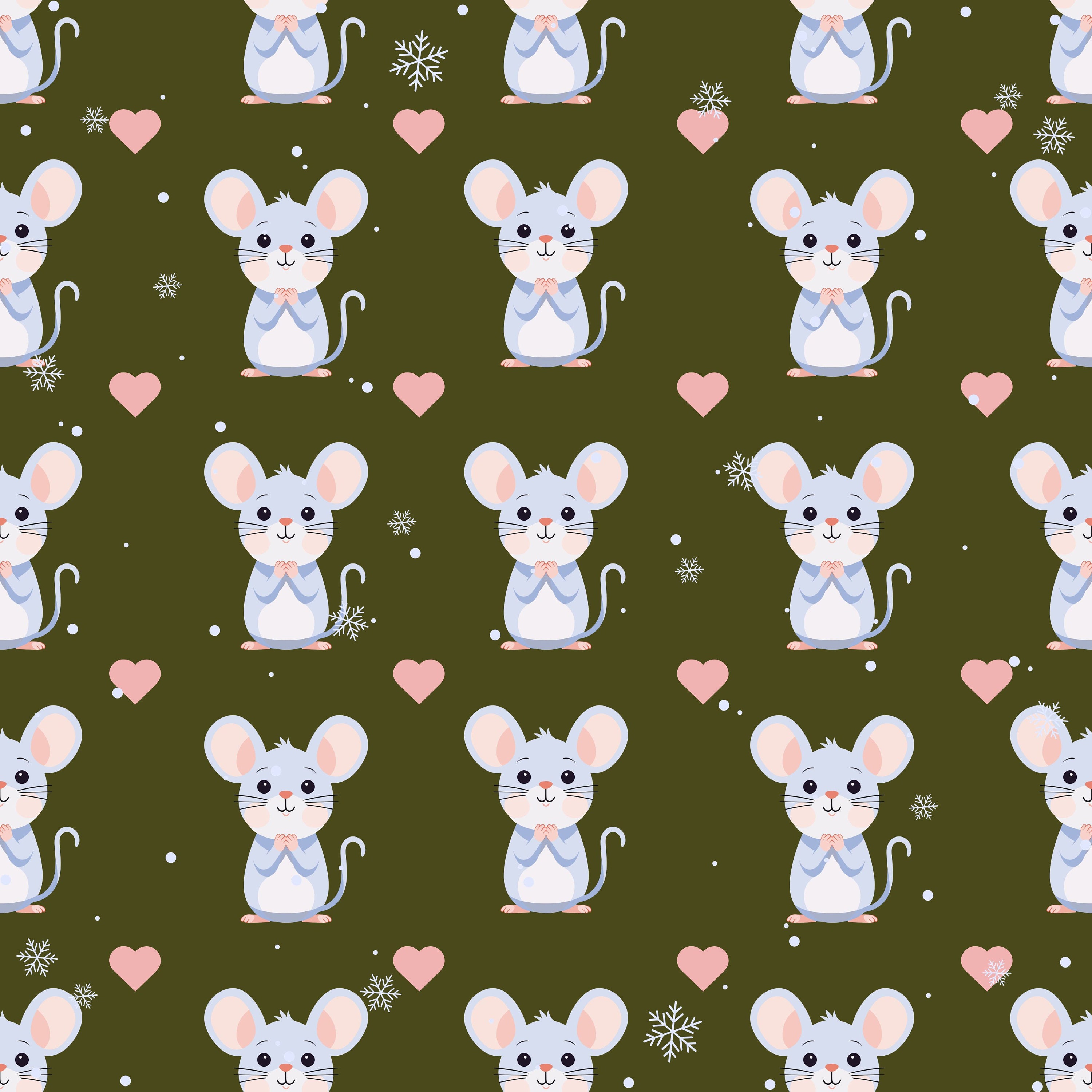 Cute Mice Patterns 20 Seamless Patterns, Digital Download Pages for ...