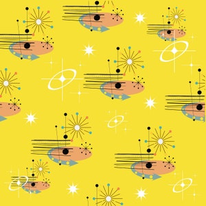 1950s Vintage Wallpaper Patterns, Retro Seamless Designs (digital ...