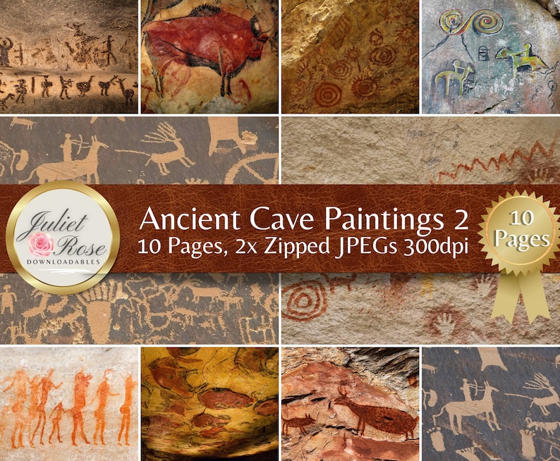 Ancient Cave Paintings Books 1 and 2 Deal. Perfect for Srapbooking ...