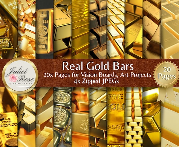 Real Gold Bars 20 Pages of Hi Res Images to Use for - Etsy