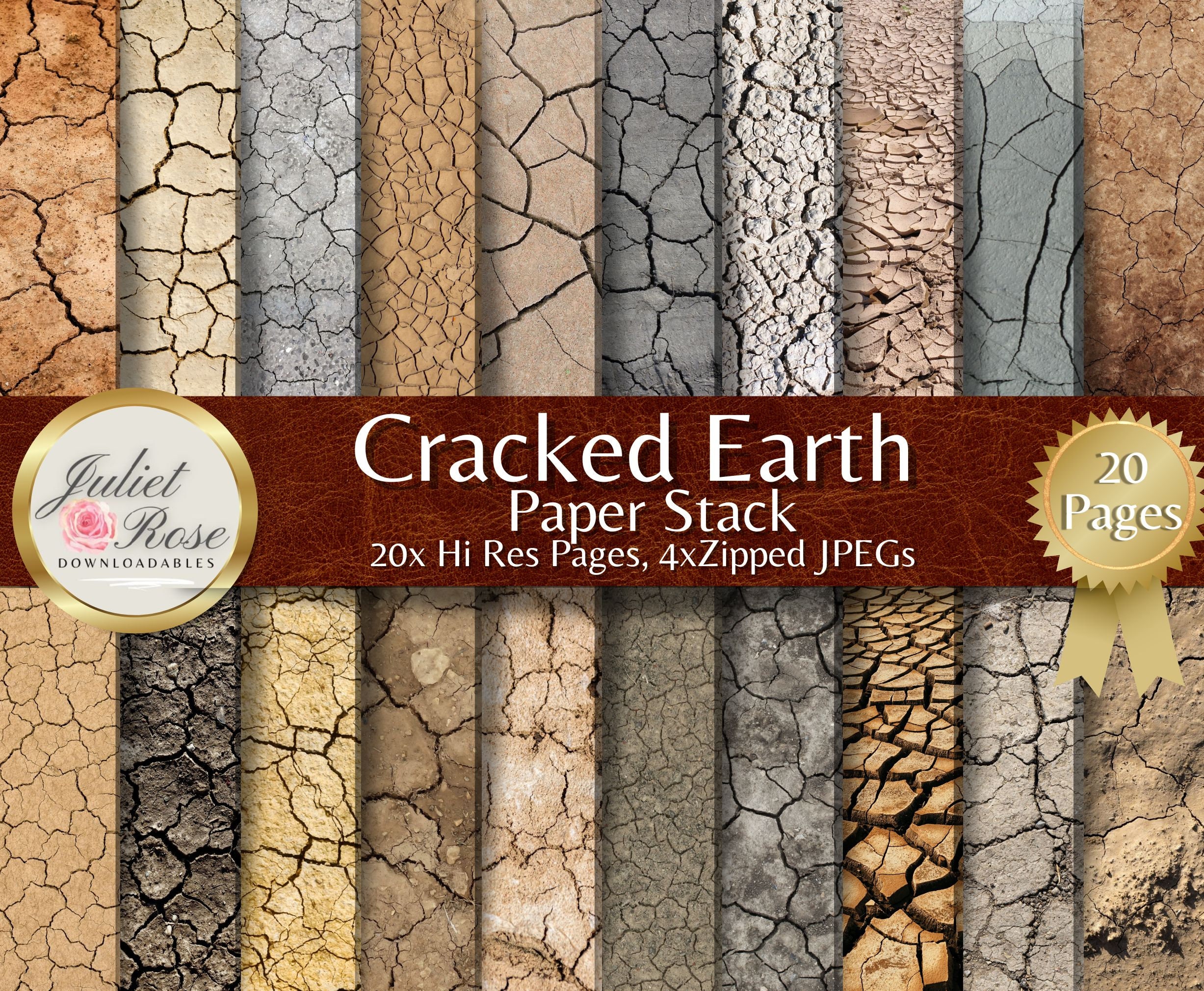 Cracked Earth - 20x Hi Res Images of Arrid Dried Landscape for ...