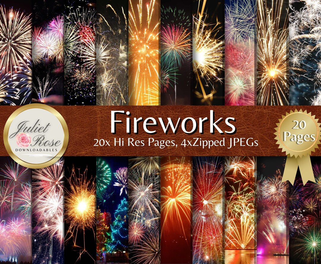 Fireworks - Perfect for Wallpapers, Junk Journals, Crafts, Scrapbooks ...