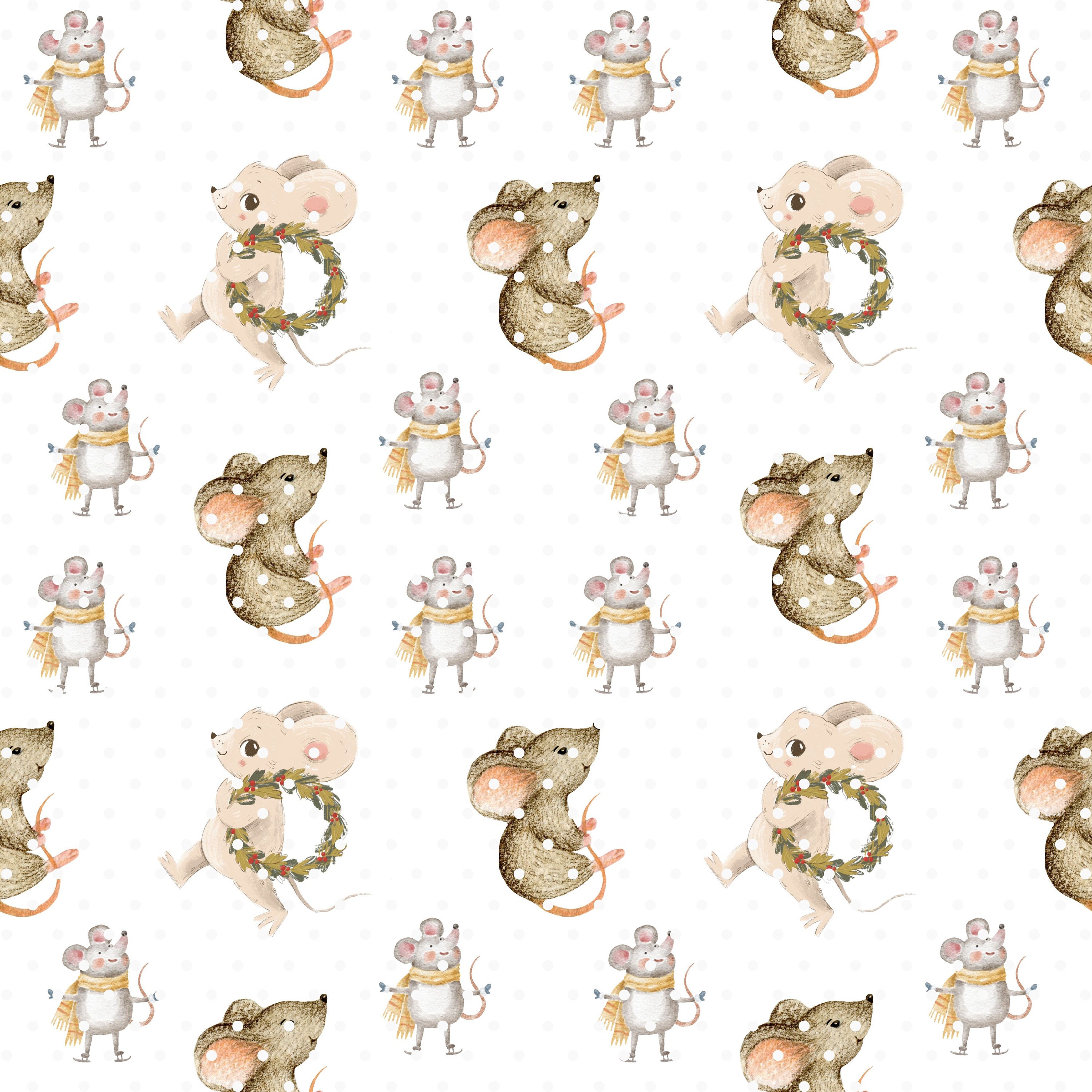 Cute Mice Patterns 20 Seamless Patterns, Digital Download Pages for ...