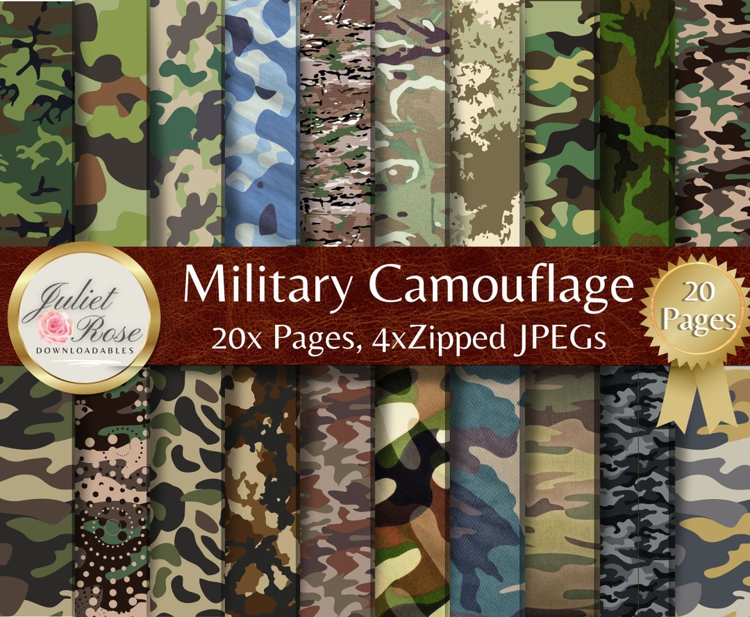 20x Hi Res Military Camouflage Digital Papers to Download - for ...