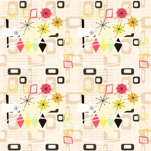 1950s Vintage Wallpapers for Download, Seamless Patterns Original ...