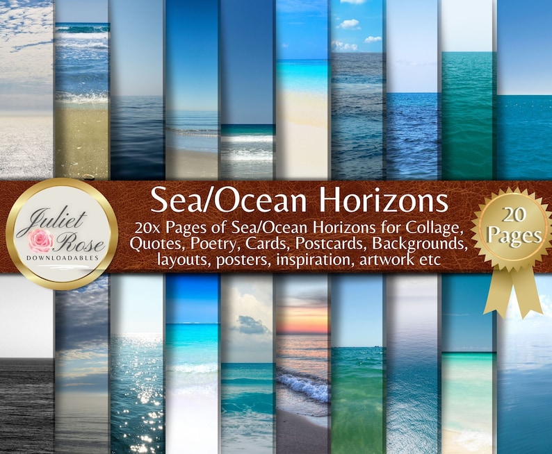 Ocean Horizons - 20 Digital Download Pages of Hi Res Sea and Sky Images ...