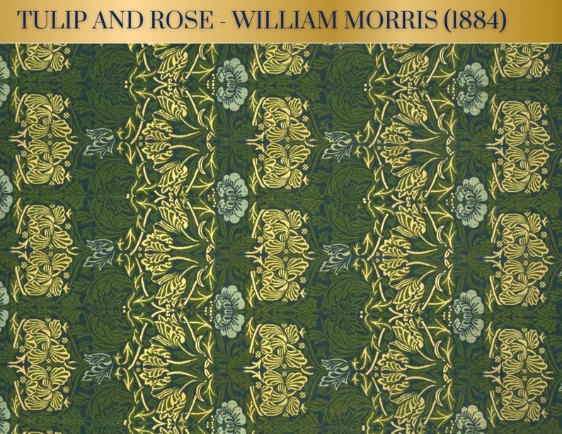 William Morris Textile Designs - Art Nouveau Digital Swatches to ...