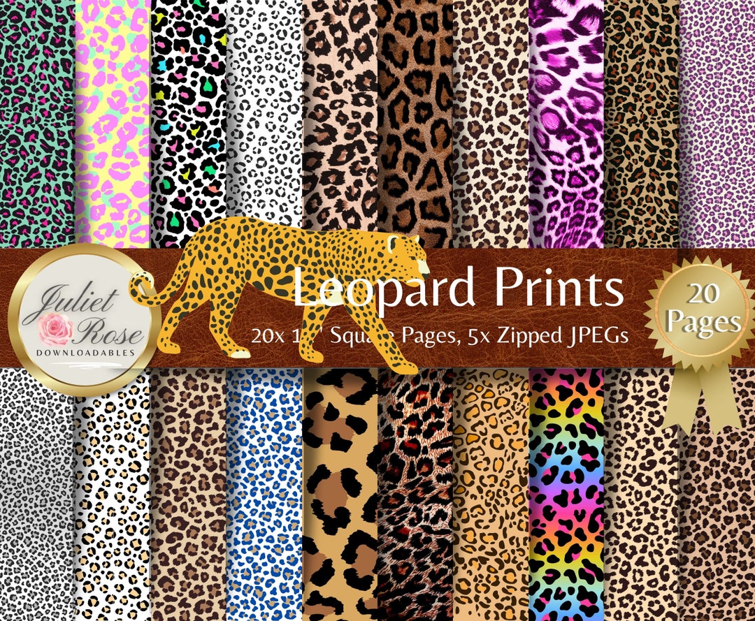 Leopard Prints, 20x Pages of 12x12in Papers - Perfect for Scrapbooks ...