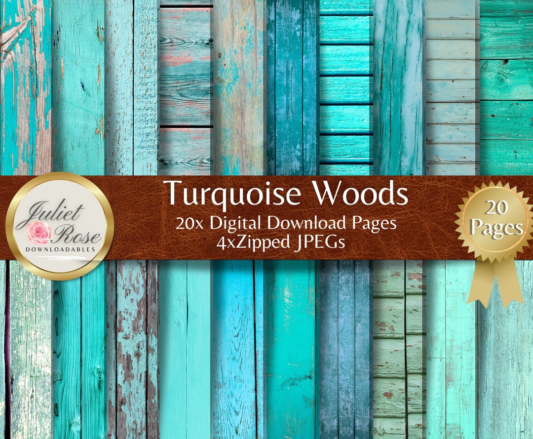 Turquoise Woods - 20 Digital Download Pages of Painted Panels for ...