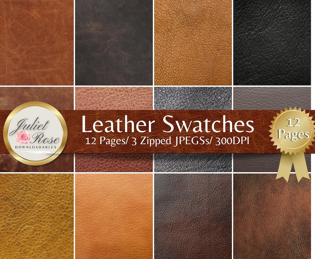 Leather Swatches - 12 Pages High Quality Images - Commercial Use ...