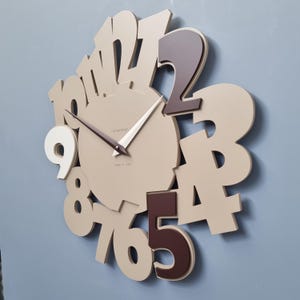 Modern Wall Clock – Oversized Numbers, Bold Eclectic Design (34 or 48 ...