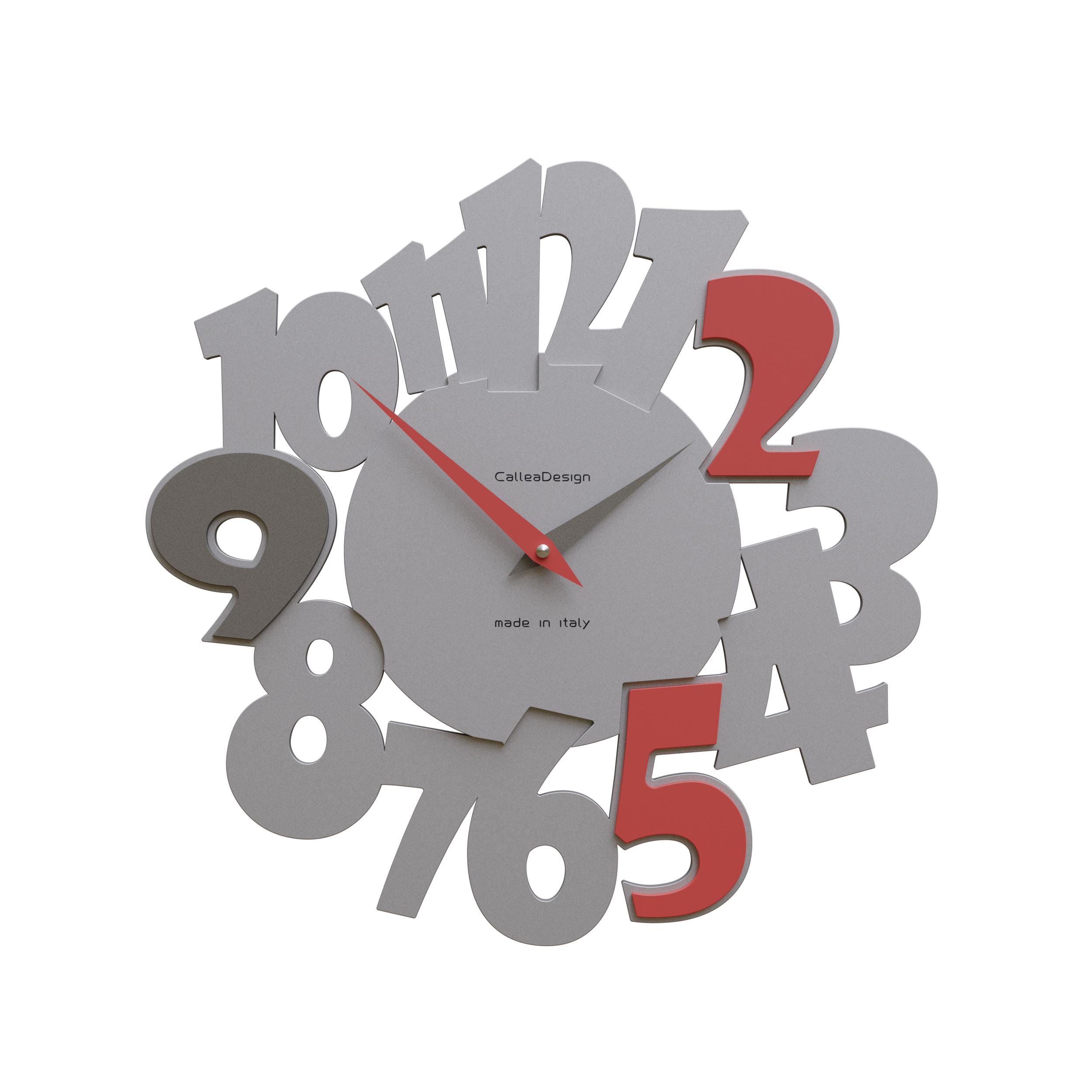 Modern Wall Clock – Oversized Numbers, Bold Eclectic Design (34 or 48 ...