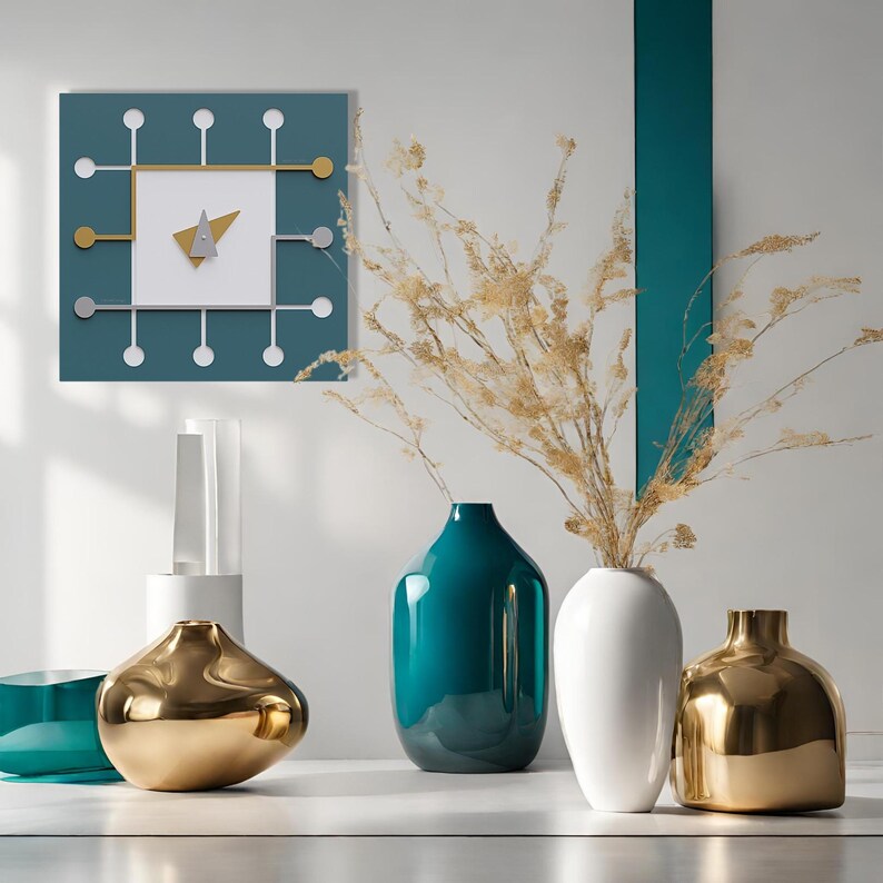 Modern Microchip Square Wall Clock With 48 Cm Side, Matching Dial and ...