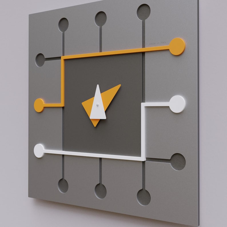 Modern Microchip Square Wall Clock With 48 Cm Side, Matching Dial and ...