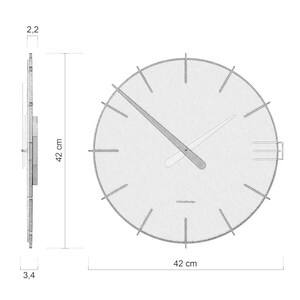 Minimalist Wall Clock - 42 Cm Diameter - Customizable Colors - Modern ...