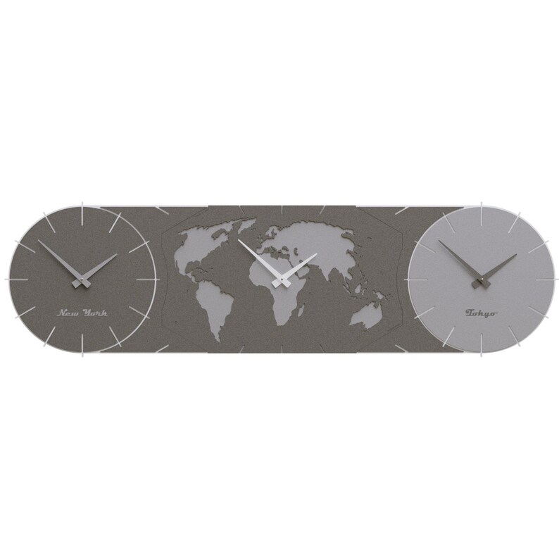 World Time Zone Wall Clock - Customizable Time Zones and Colors ...