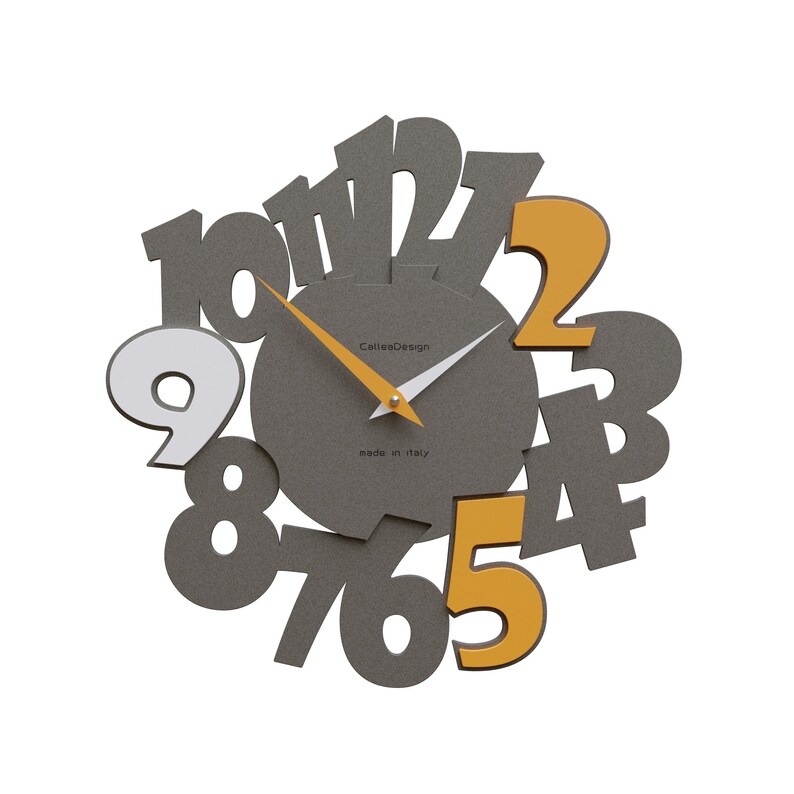 Modern Wall Clock – Oversized Numbers, Bold Eclectic Design (34 or 48 ...