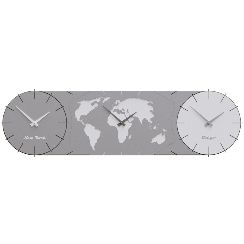 World Time Zone Wall Clock - Customizable Time Zones and Colors ...