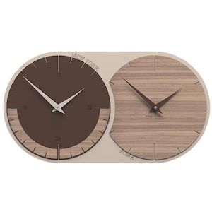 World Time Zone Wall Clock - Dual Time With 12-hour and 24-hour Dials ...
