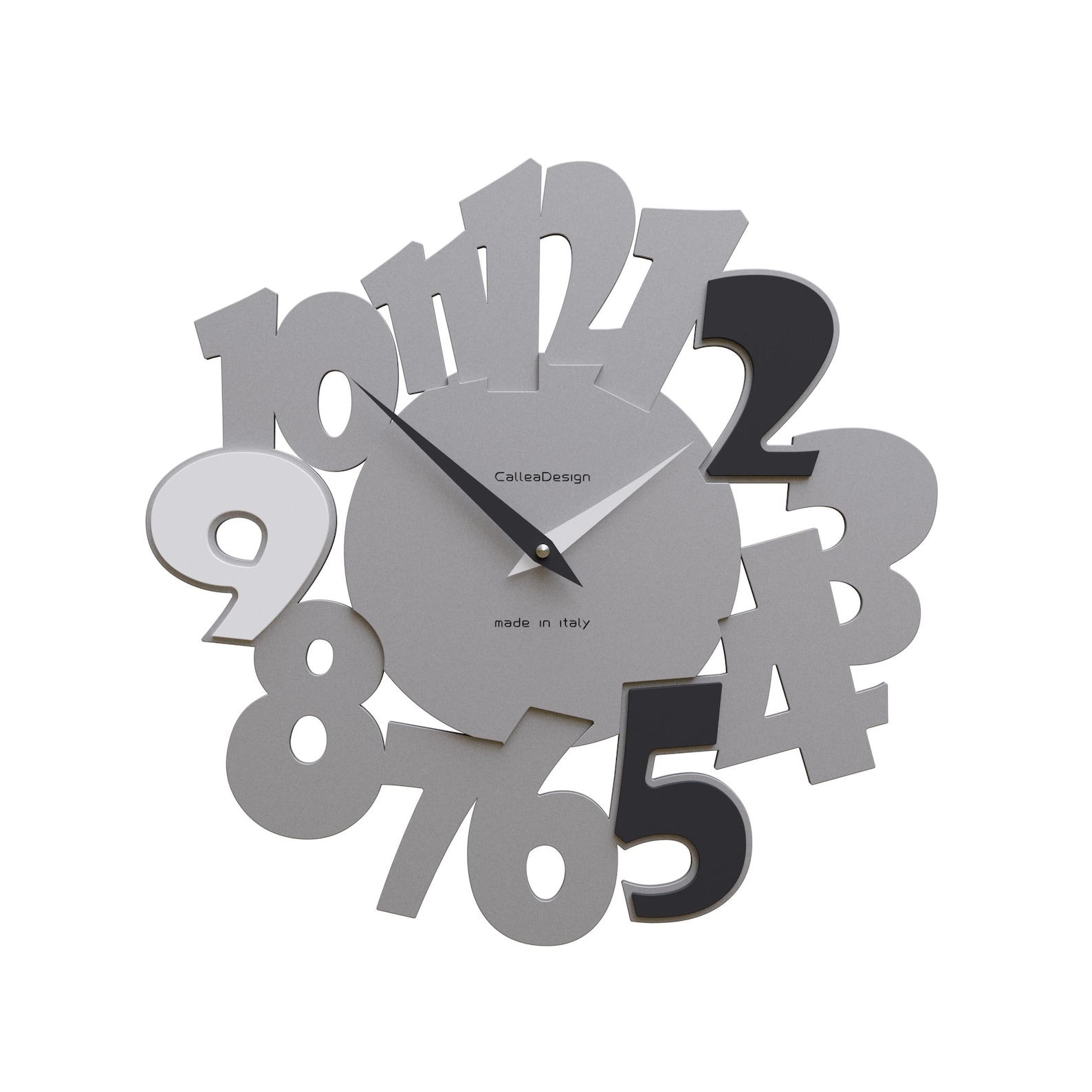 Modern Wall Clock – Oversized Numbers, Bold Eclectic Design (34 or 48 ...