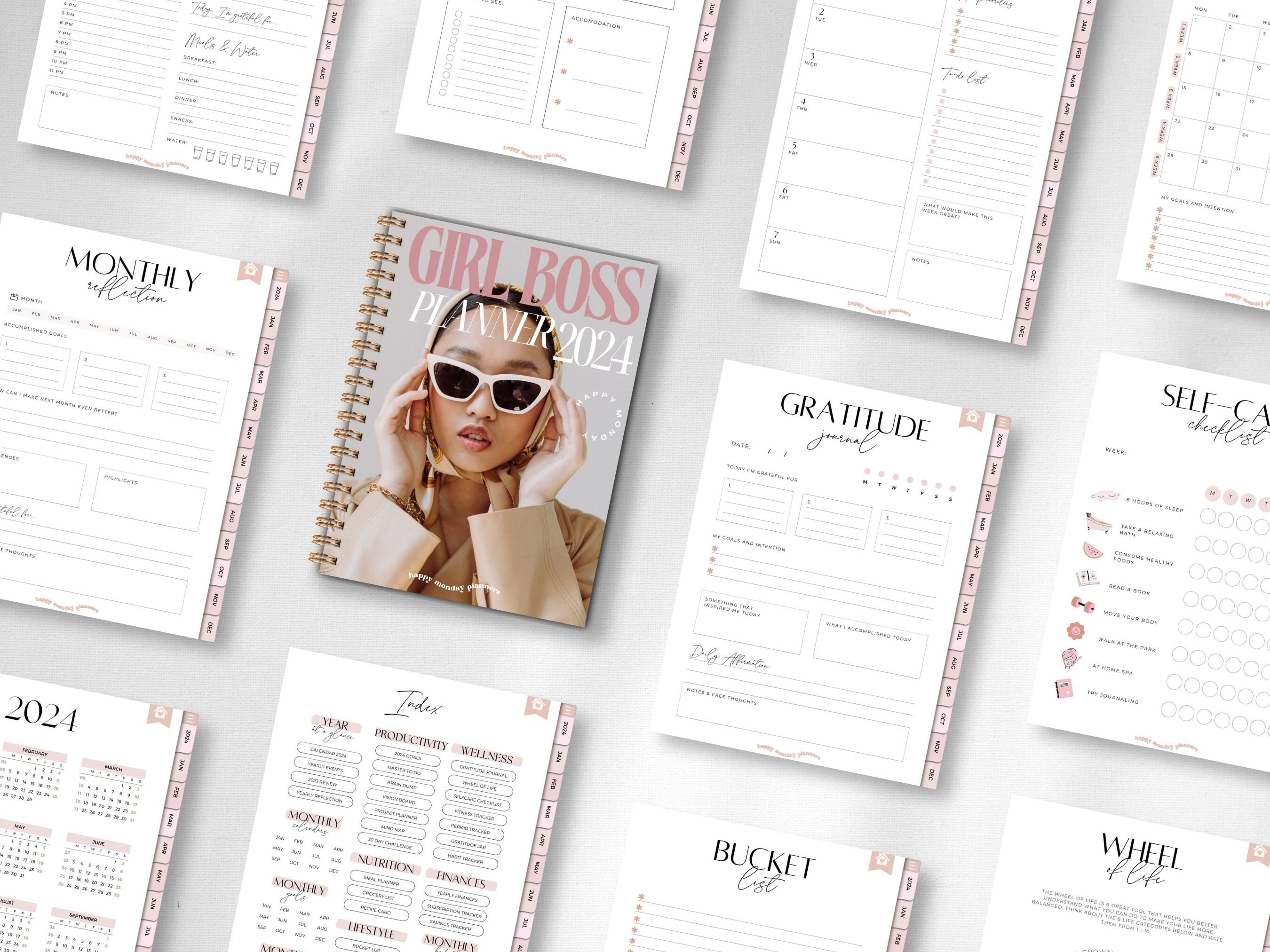 GIRL BOSS Planner 2024 Digital Planner 530 PAGES 2024 Daily, Weekly ...