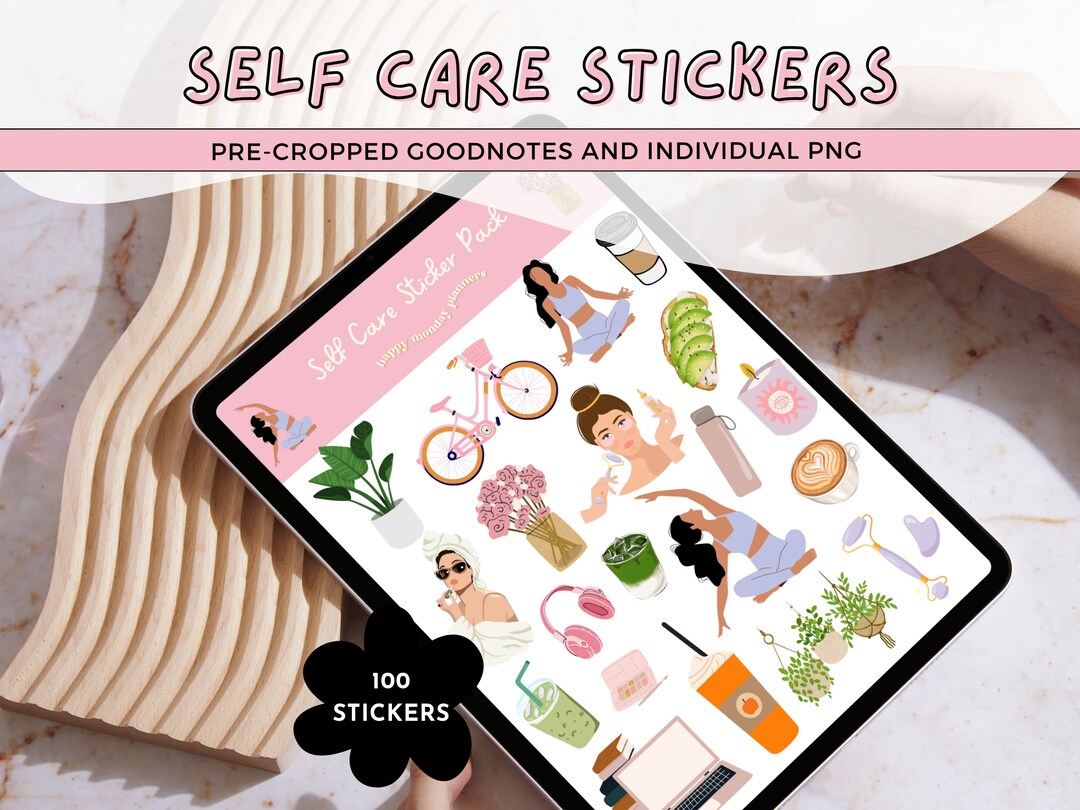 Self Care Aesthetic DIGITAL STICKERS Pack Digital Stickers Goodnotes ...