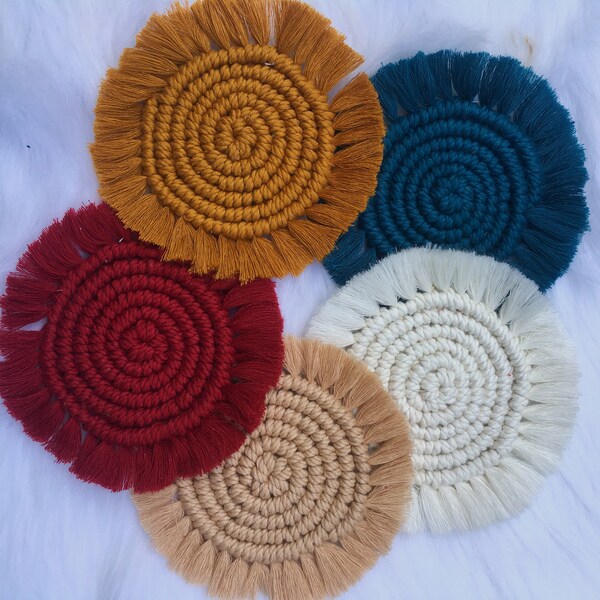 Macrame Coasters - Etsy