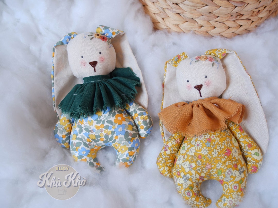Long Ear Bunny - Heirloom Soft Stuffed Animal , Cloth Doll Bunny ...