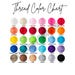 Embroidery Thread Color Chart Digital Download Color Swatch Printable ...