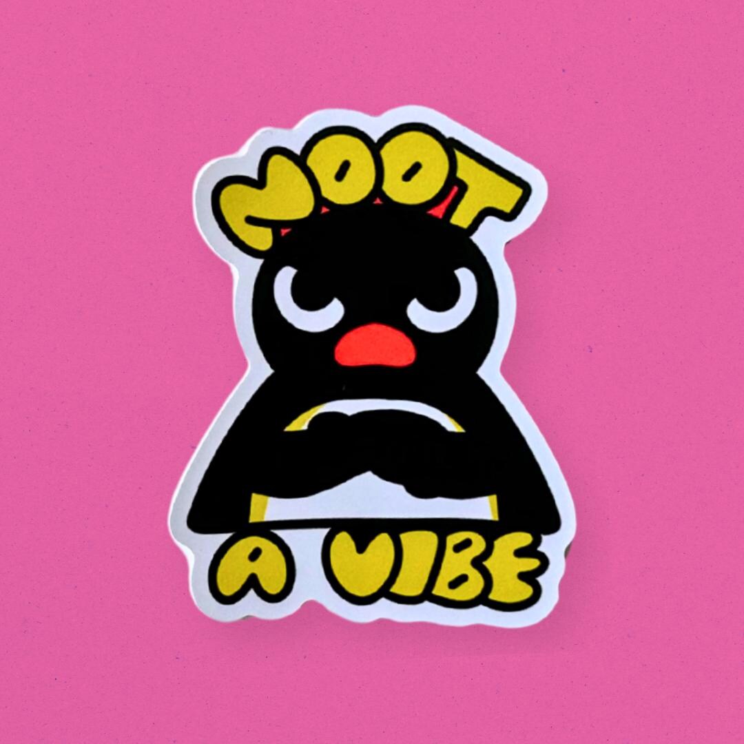 Noot A Vibe - Pingu Matte Vinyl Sticker, Funny Meme Sticker - Etsy