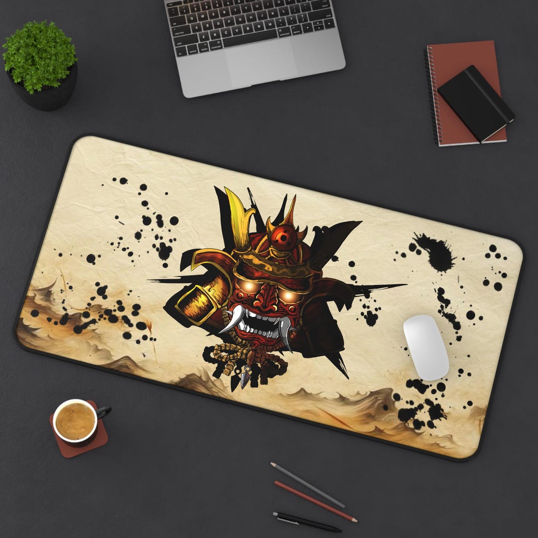 XL Samurai Gaming Mouse Pad - Japanese Art Inspired Large Desk Mat - Etsy