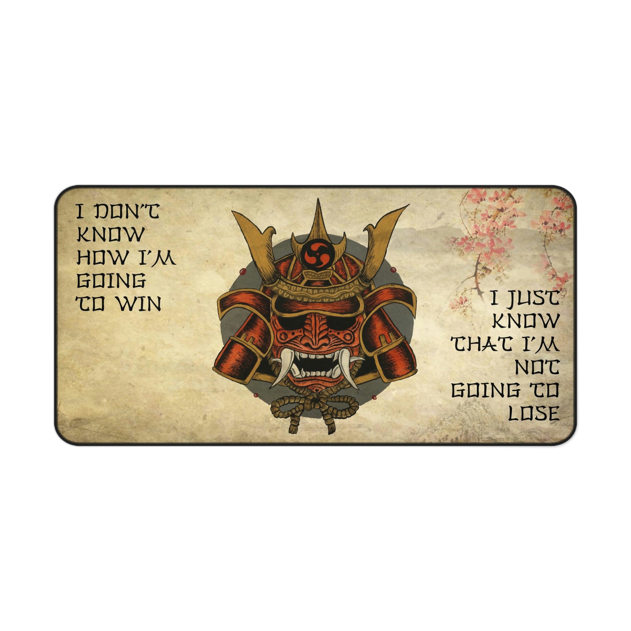 Large Gaming Mouse Pad, Oni Mask Anime Mouse Pad, Samurai Face Mask ...
